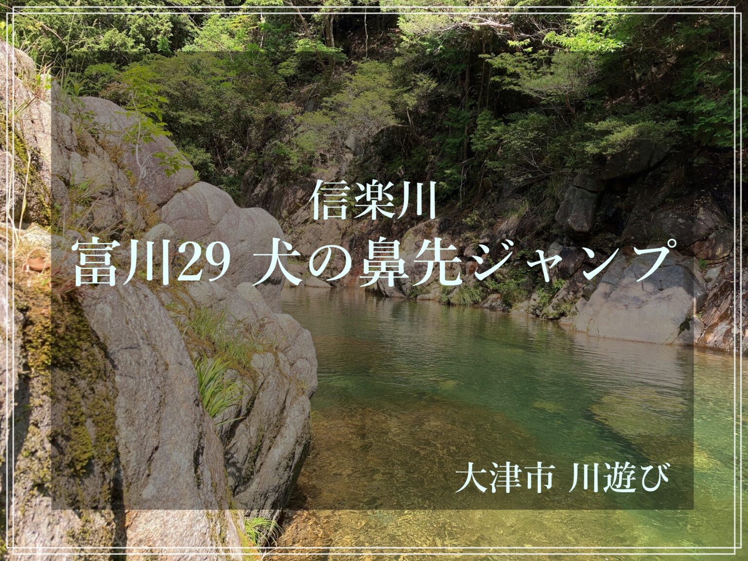 【大津市 水遊び】富川 29 犬の鼻先ジャンプ・信楽川の川遊びスポット - しがそび -shigasobi-