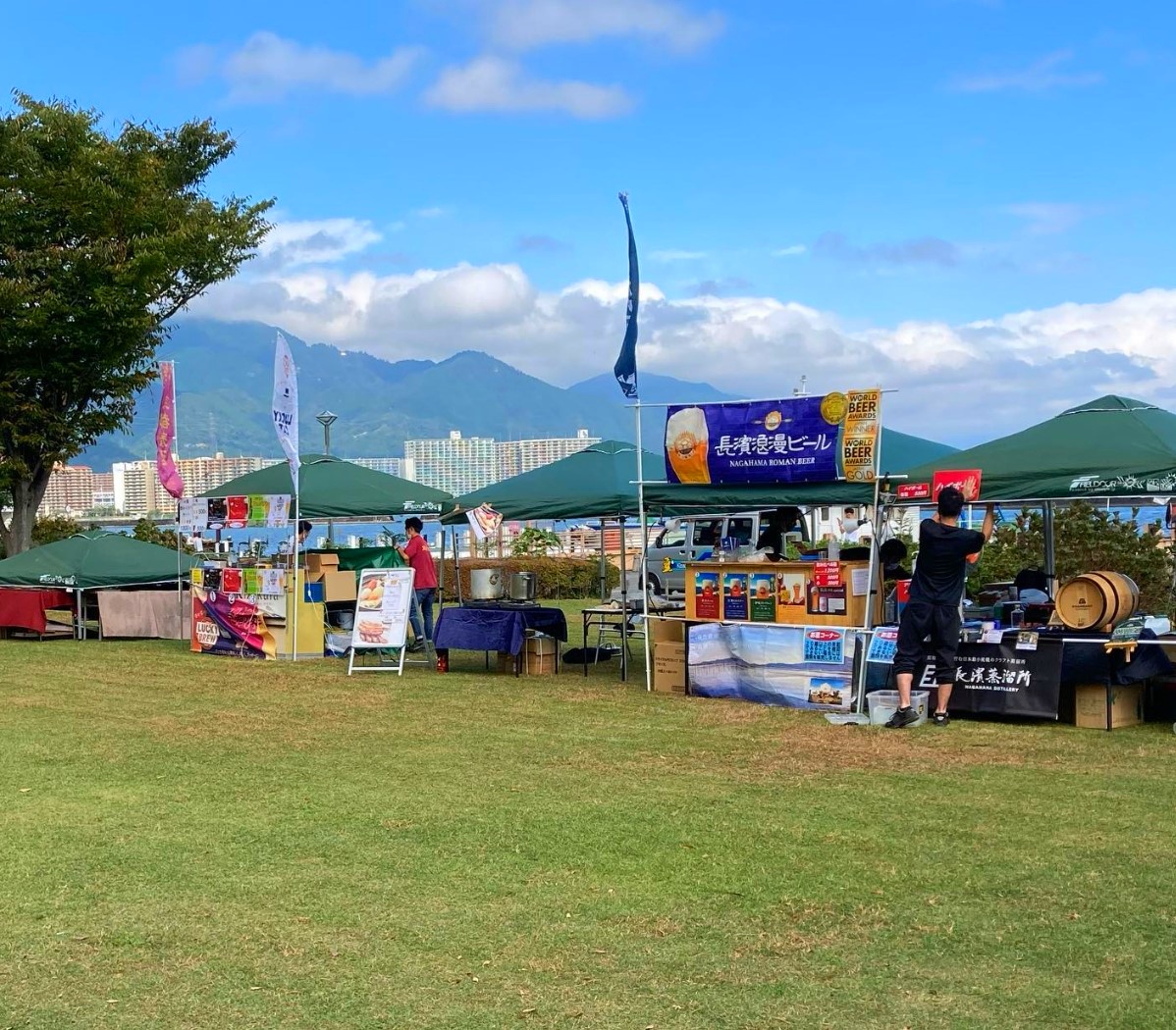 大津クラフトビアガーデンに行ってきました！ビール好きの皆さん、浜大津港横なぎさ公園集合してね♪ - しがそび -shigasobi-